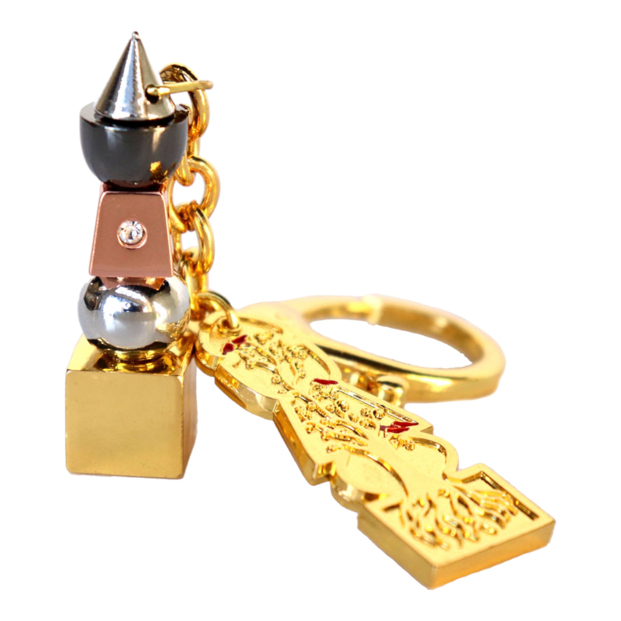 5 Element Pagoda keychain with Tree of Life