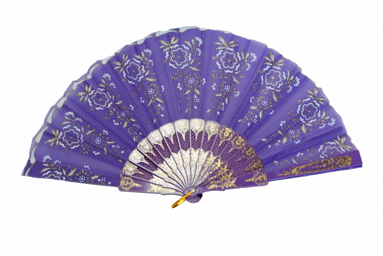 Purple Hand Fan