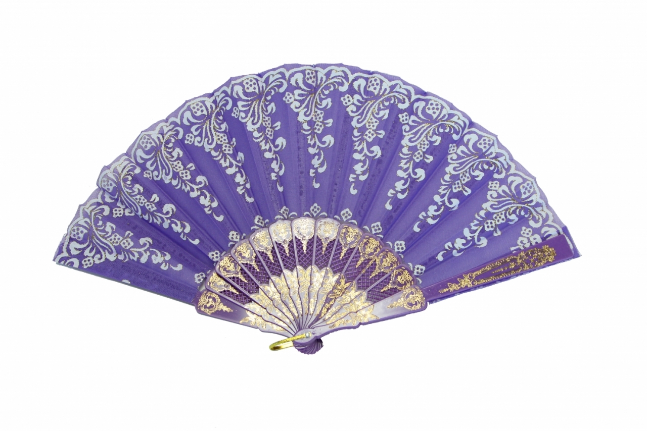 Purple Hand Fan