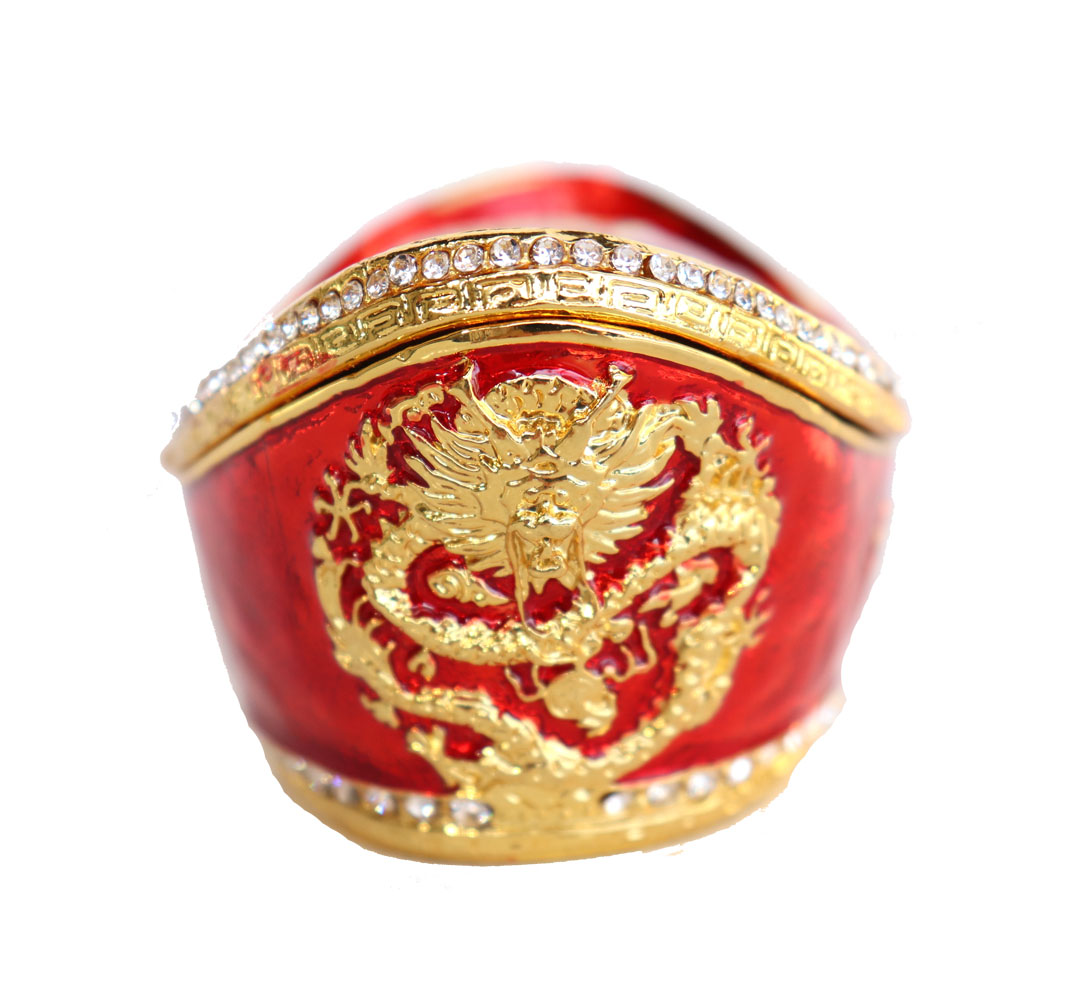 Big Bejeweled Red Feng Shui Ingot